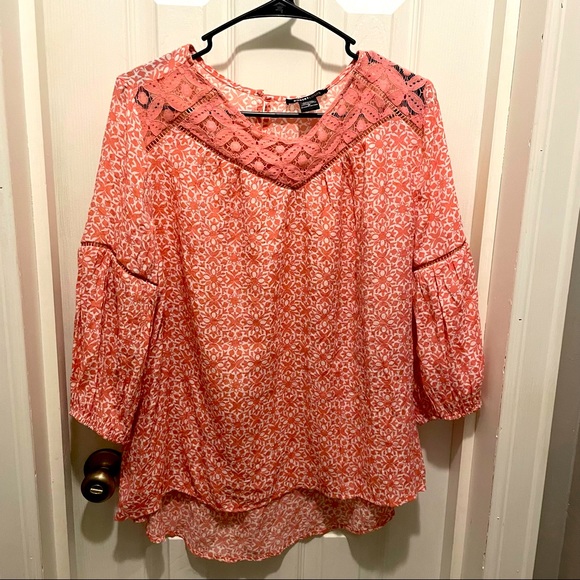 Robert Louis | Tops | Robert Louis Boho Pink Peasant Top With 34 ...